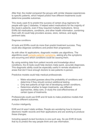 How to Improve EHR with the Help of AI | PDF