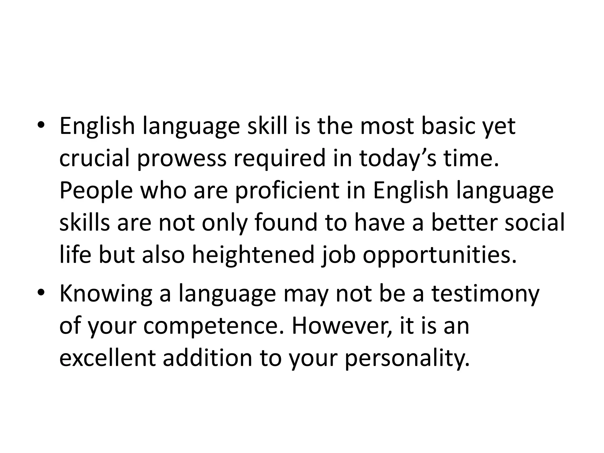 How to improve english language skills? | PPTX | Education