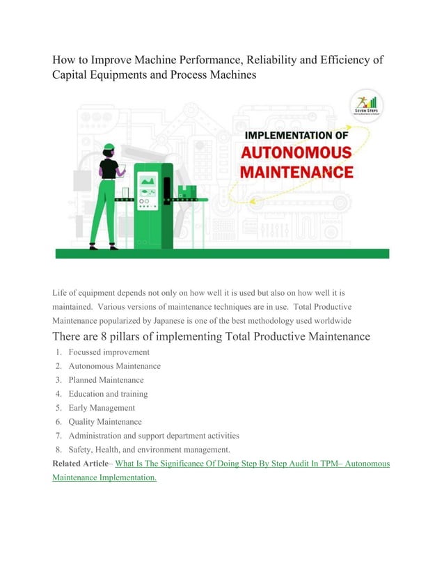 How to improve machine performance | PDF