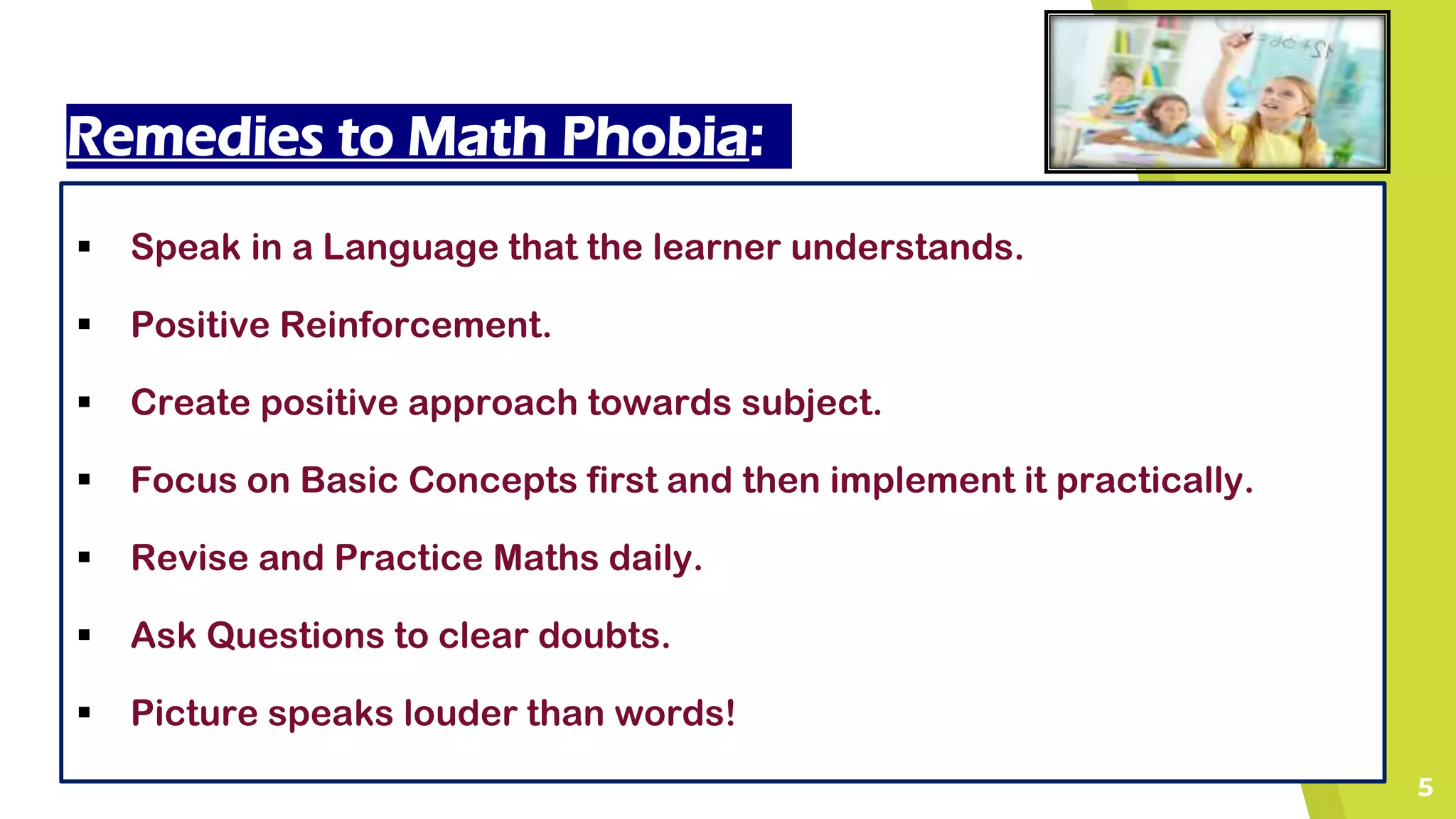 How To Overcome Maths Phobia | PPTX