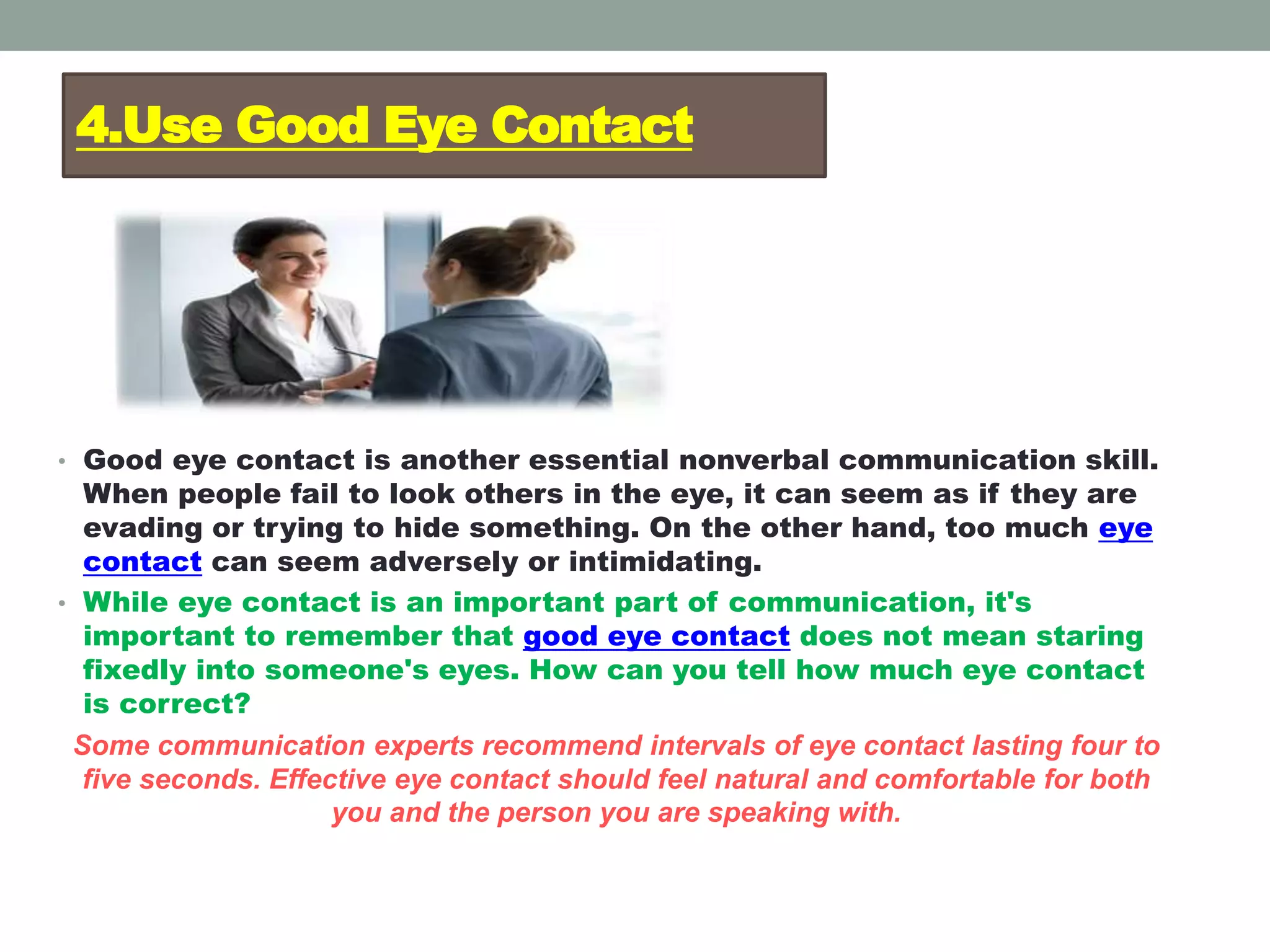 How to improve non verbal communication 1 | PPTX