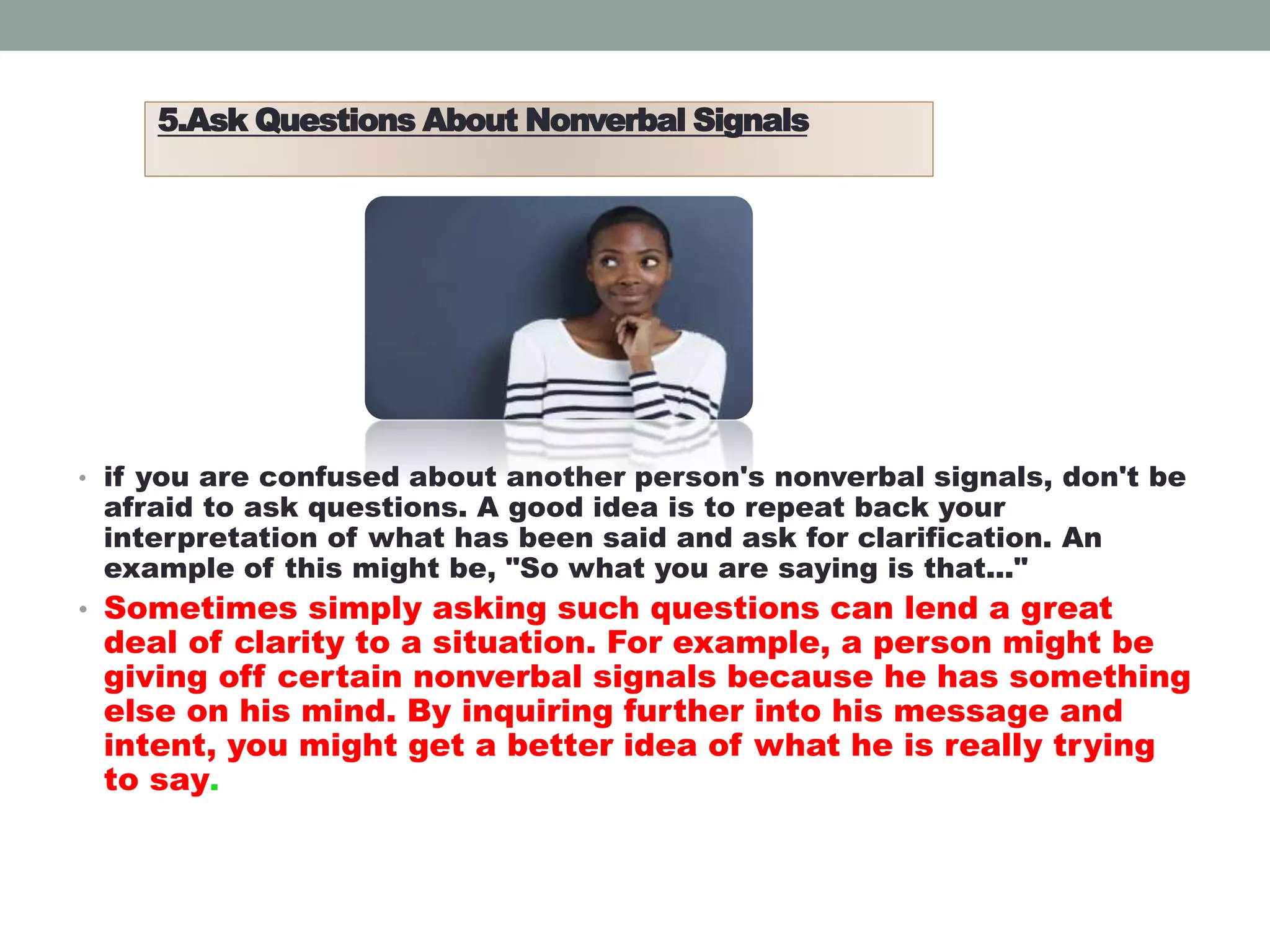 How to improve non verbal communication 1 | PPTX