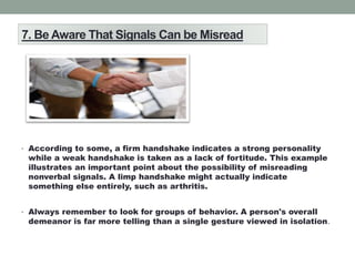 How to improve non verbal communication 1 | PPTX