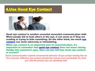 How to improve non verbal communication 1 | PPTX