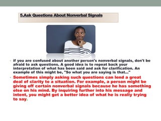 How to improve non verbal communication 1 | PPTX