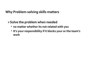 How to improve problem solving skills | PPT