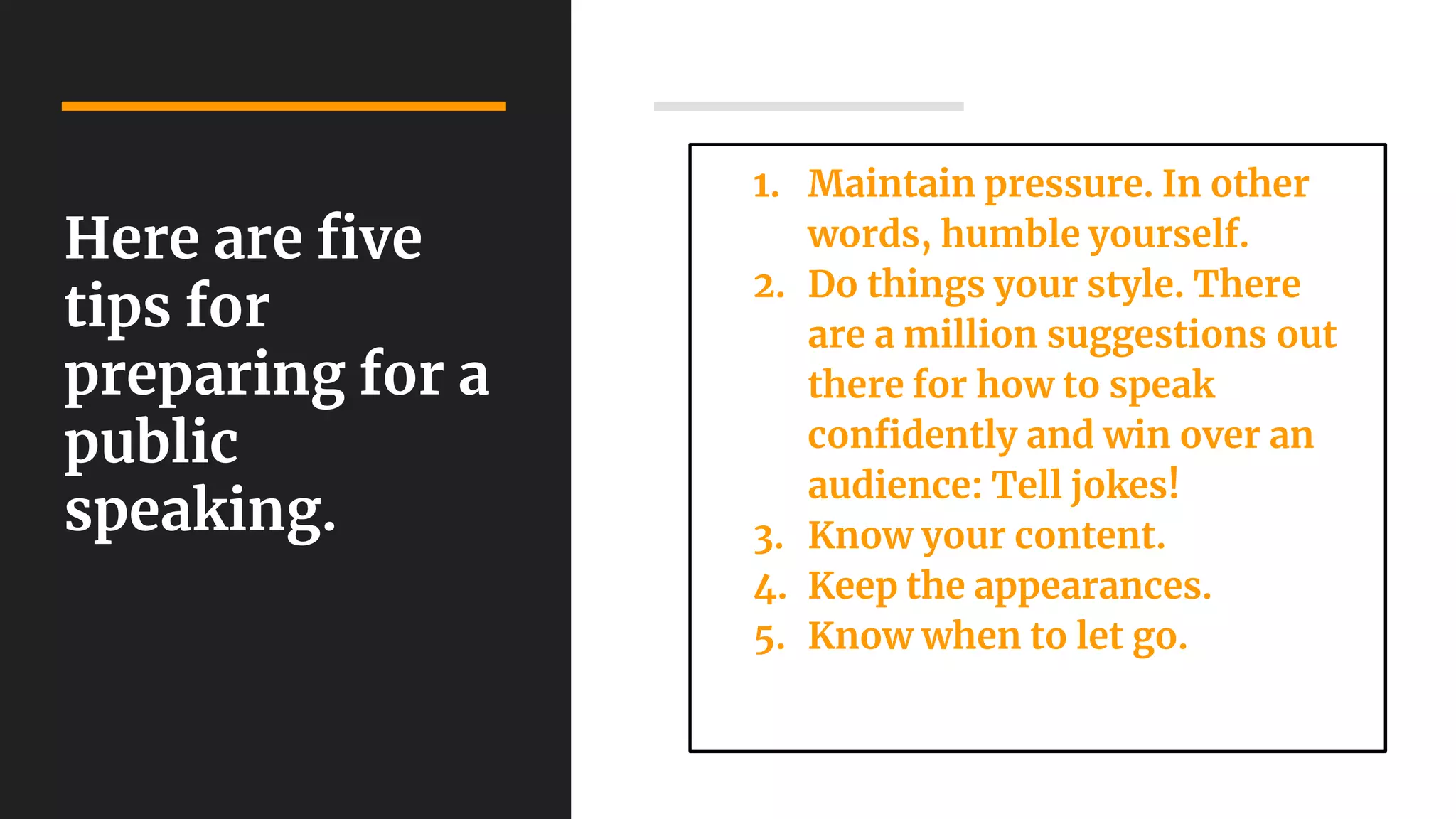 How to improve public speaking | PPT