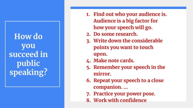 How to improve public speaking | PPT