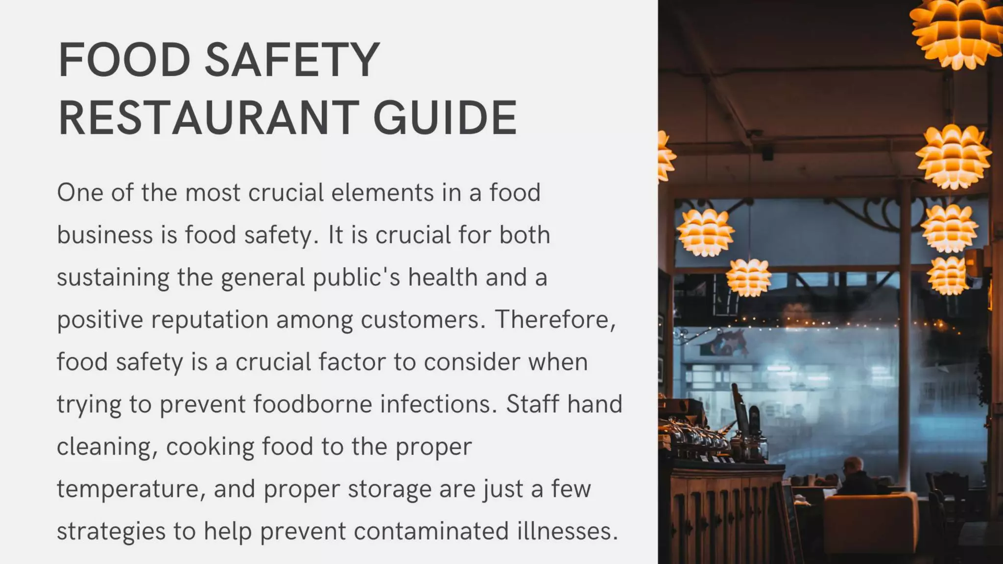 HOW TO IMPROVE RESTAURANT FOOD SAFETY? | PPTX