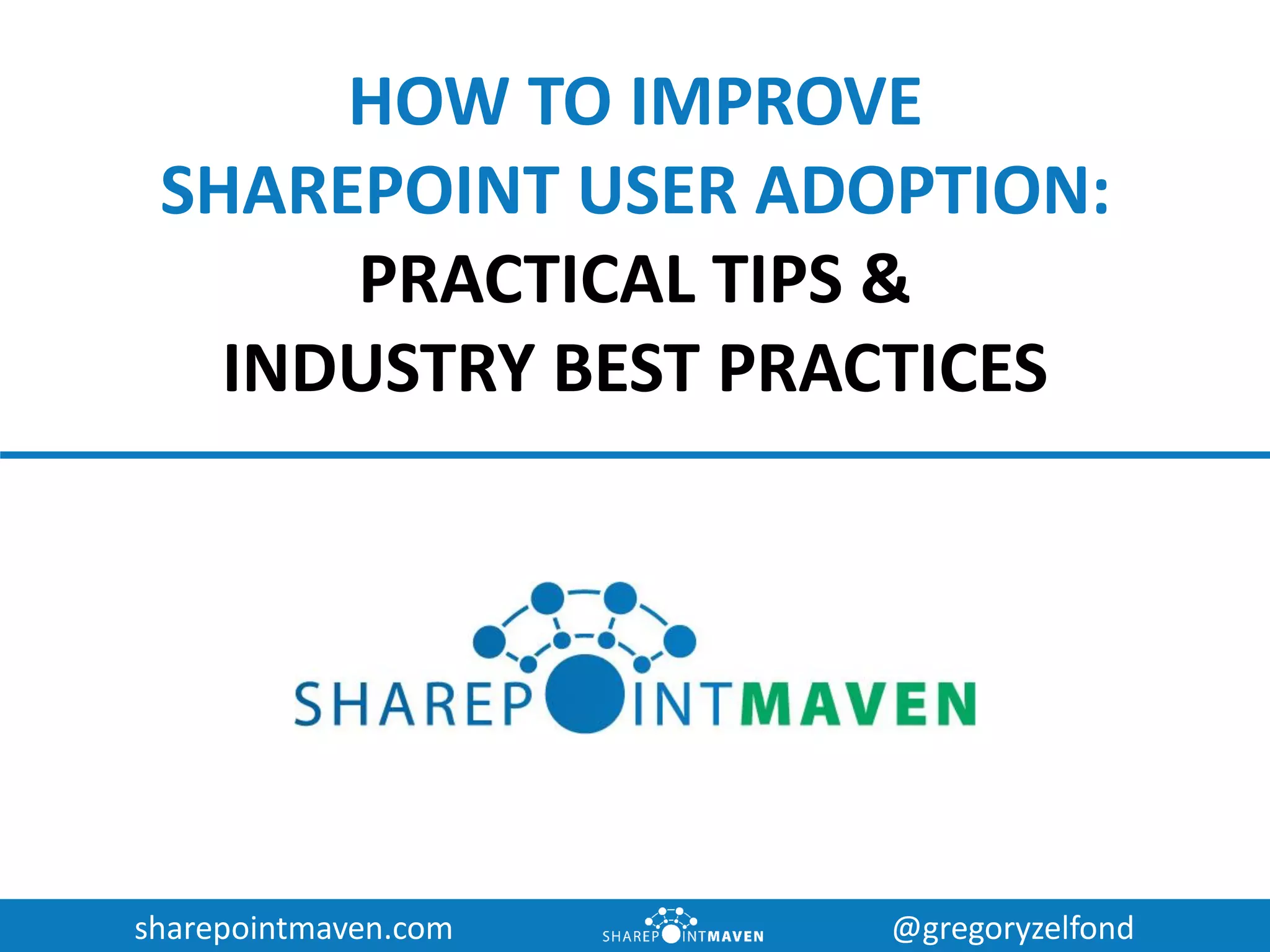 How to Improve SharePoint User Adoption | PDF