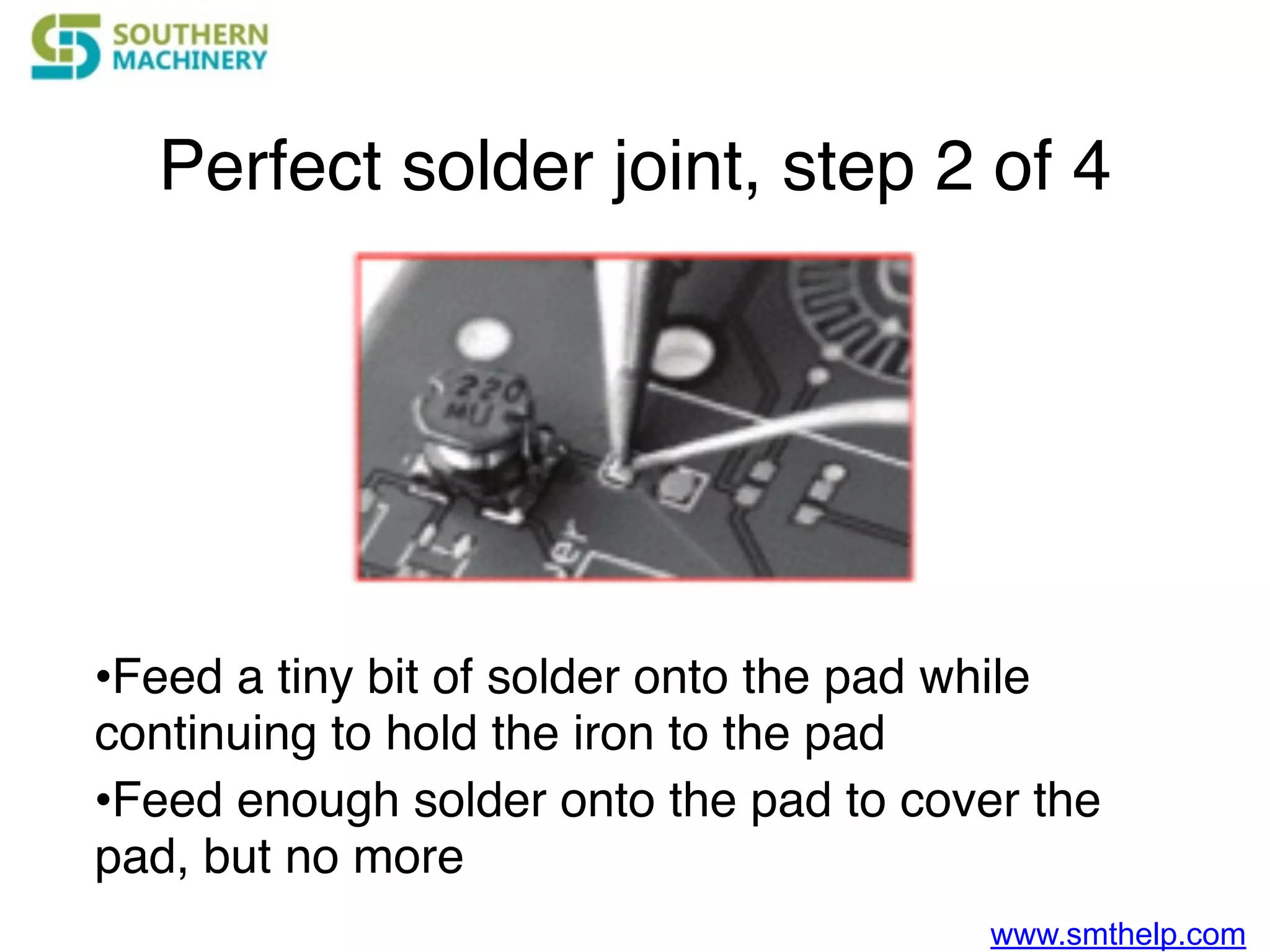 4 steps Perfect solder joint -- How to improve smd soldering | PDF