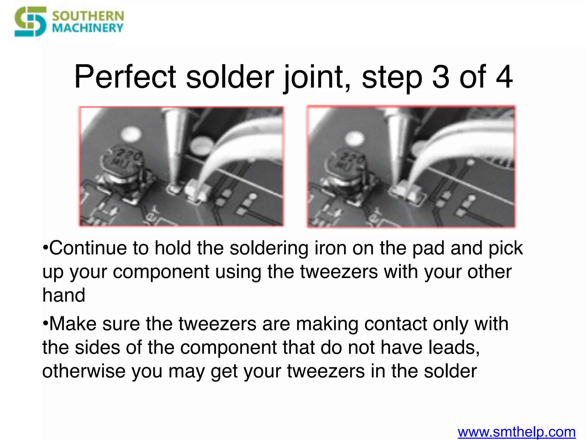4 steps Perfect solder joint -- How to improve smd soldering | PDF