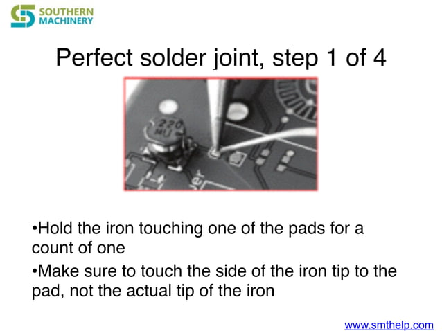 4 steps Perfect solder joint -- How to improve smd soldering | PPT