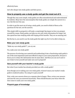 How to Improve Study Skills & Get Organized: Use a Study Guide Template ...
