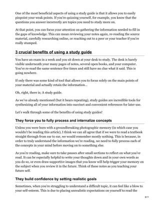 How to Improve Study Skills & Get Organized: Use a Study Guide Template ...