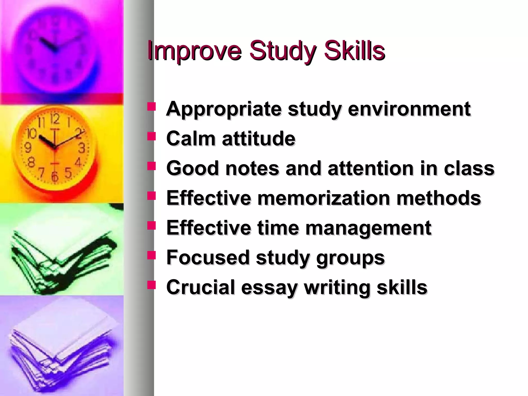How to improve study skills in middle school | PPT