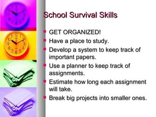 How to improve study skills in middle school | PPT