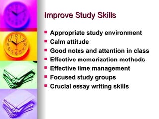 How to improve study skills in middle school | PPT