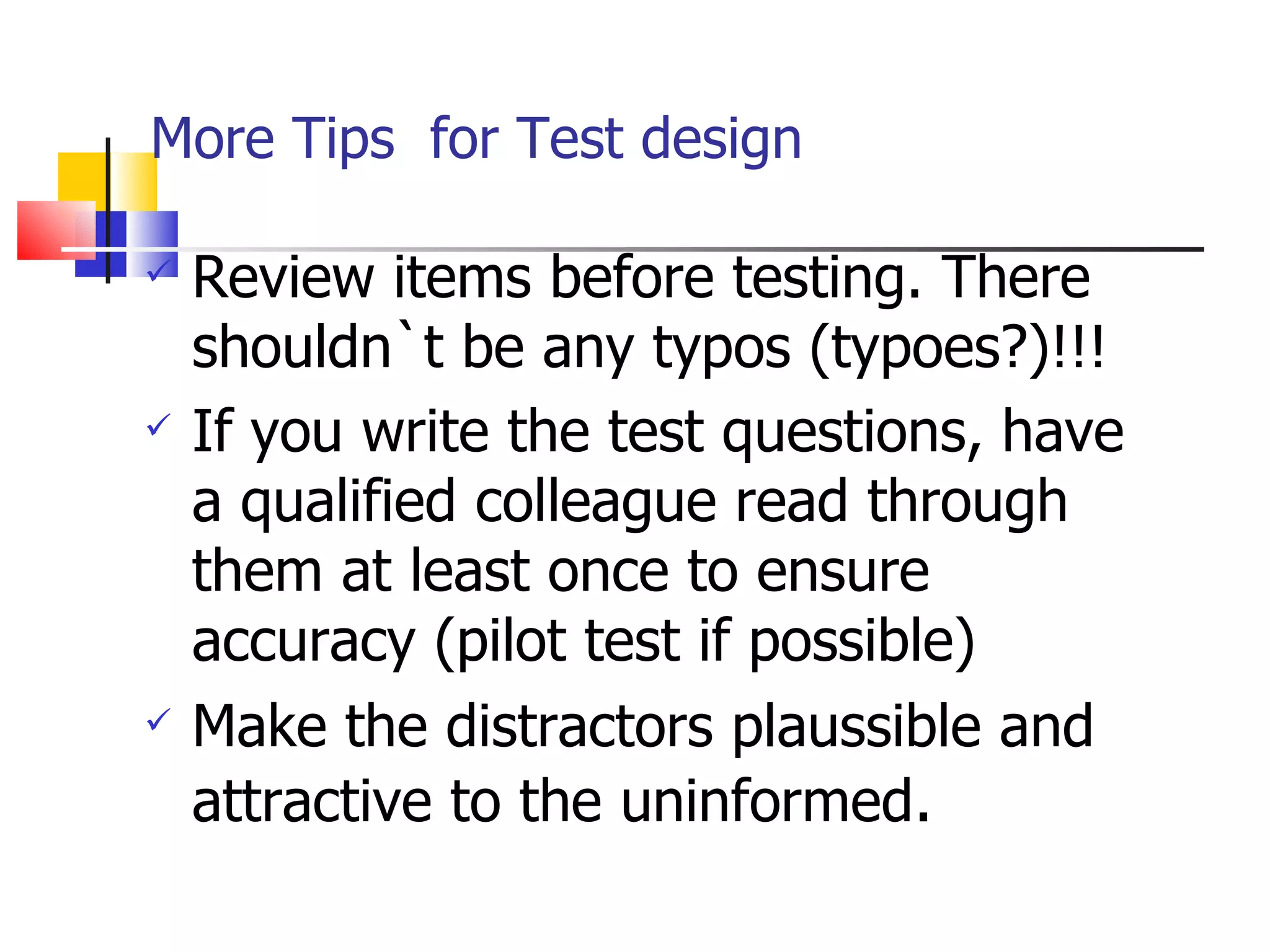 How to improve test reliability | PPT