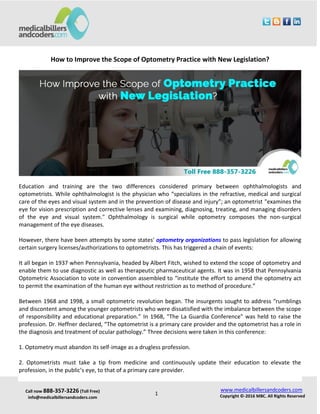 How to improve the scope of optometry practice with new legislation ...