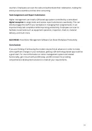 How to improve workplace productivity using qr code technology