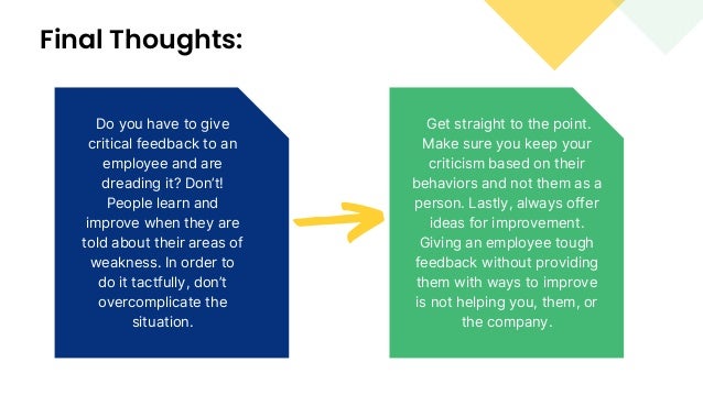 How to Improve Your Ability to Deliver Criticism | PDF