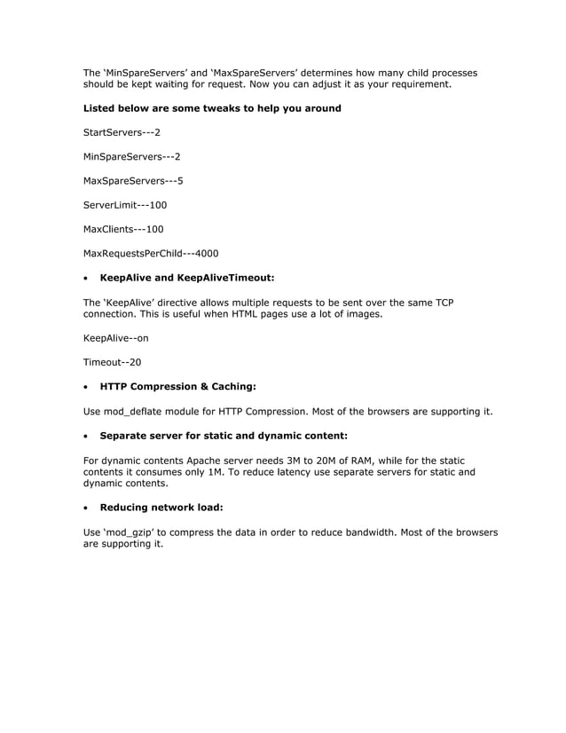How to improve your apache web server’s performance | DOC
