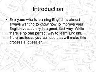 How to improve your english vocabulary | PPT