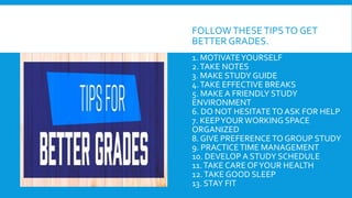 How to improve your grades | PPT