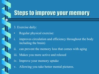 How to improve your memory | PPT