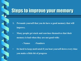 How to improve your memory | PPT