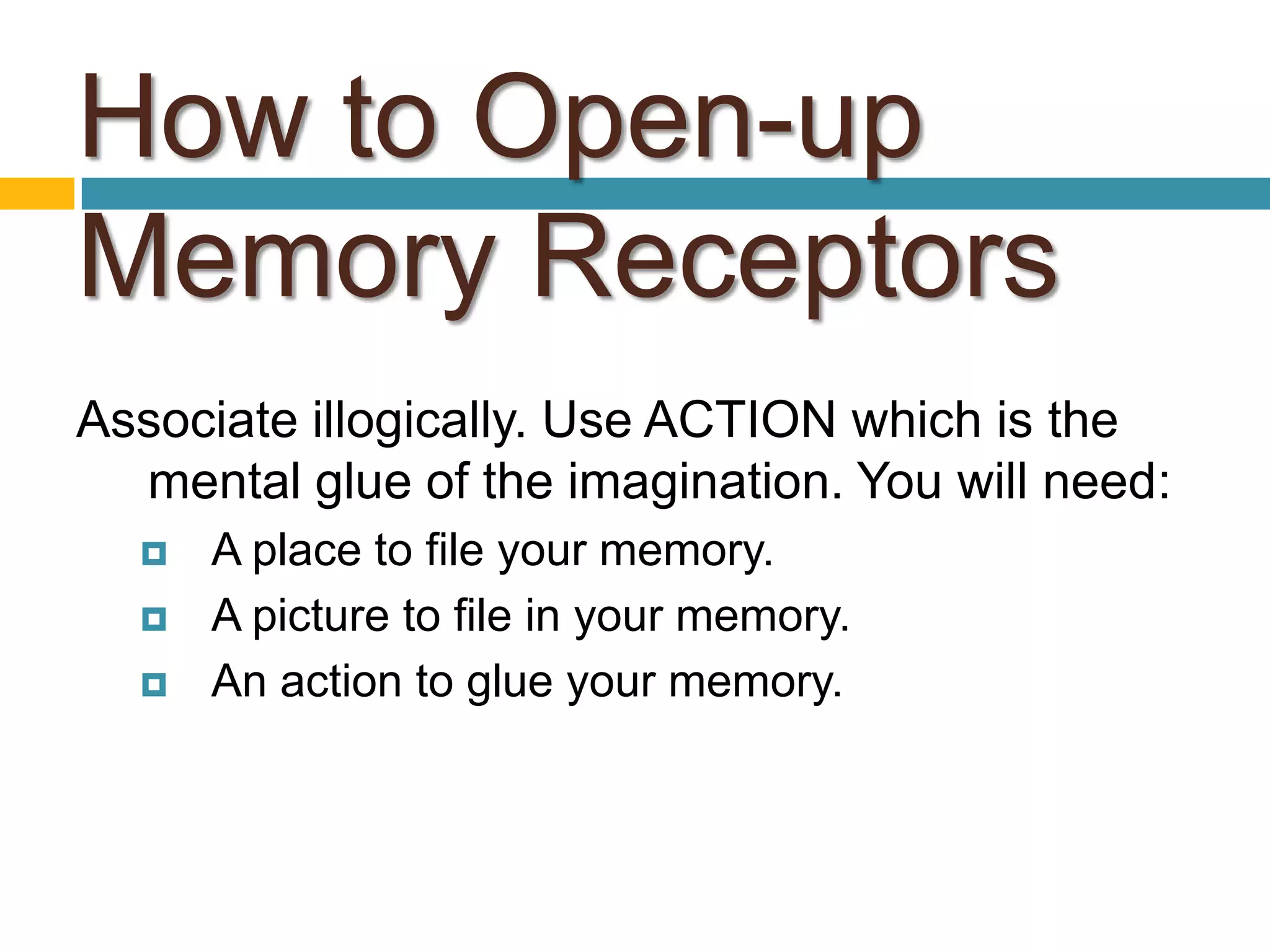How to Improve Your Memory Using the Power of Imagination | PPT