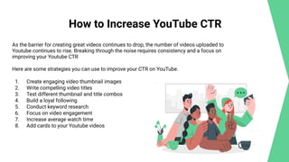 How to improve your you tube ctr | PPT