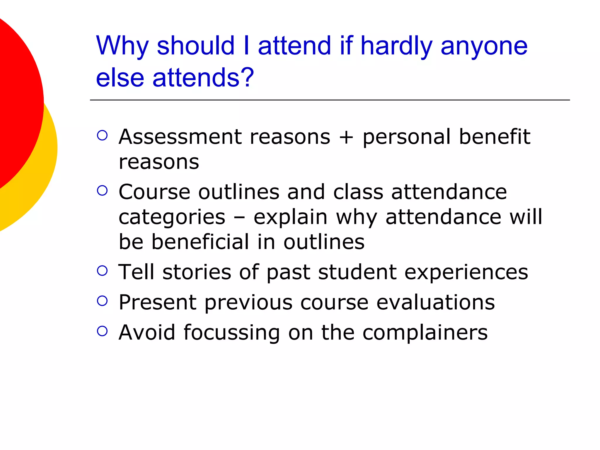 How To Increase Class Attendance | PPT