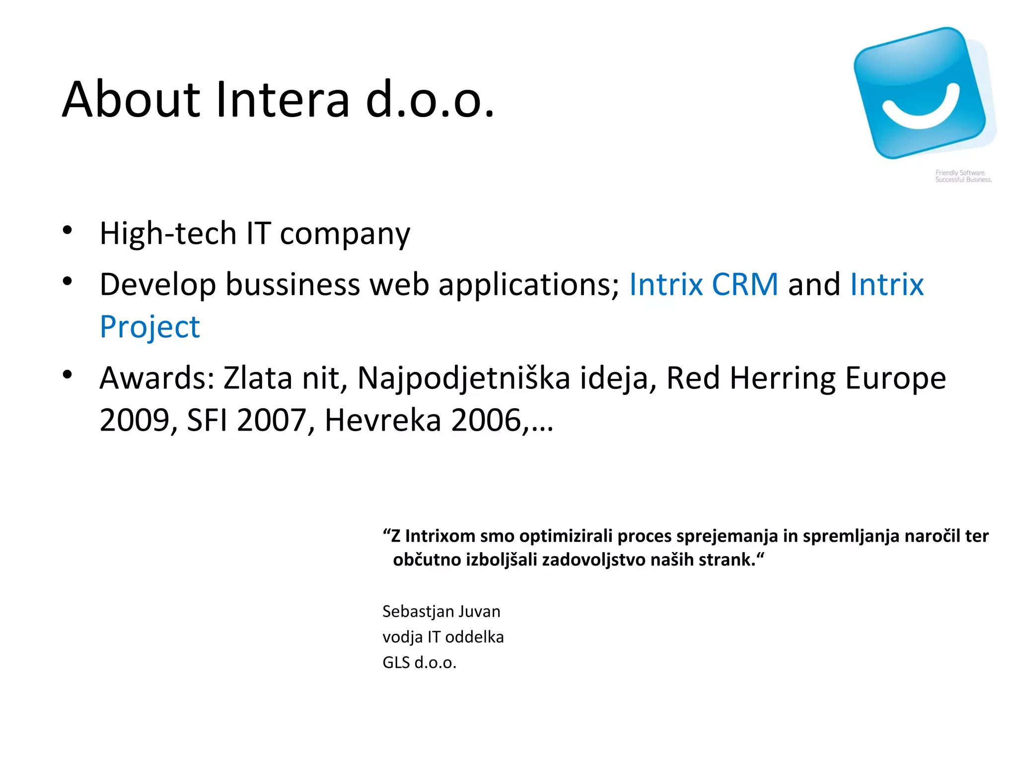 How to increase sales with Intrix CRM | PPT
