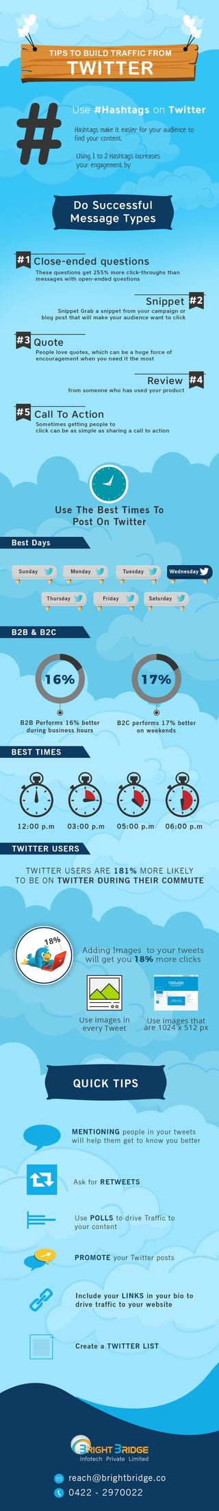 How to increase website traffic from twitter - infographics | PDF