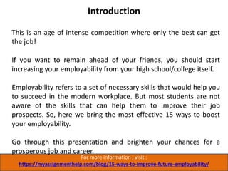 How to increase your future employability | PPT