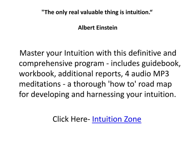 How to increase your intuition power | PPTX