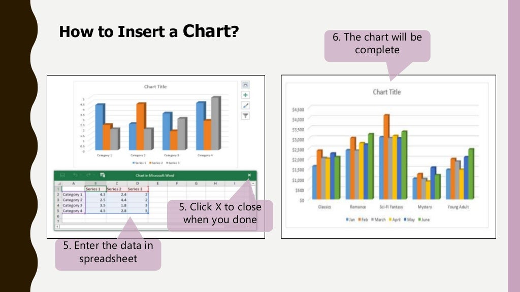 How to insert a chart in microsoft word 2016