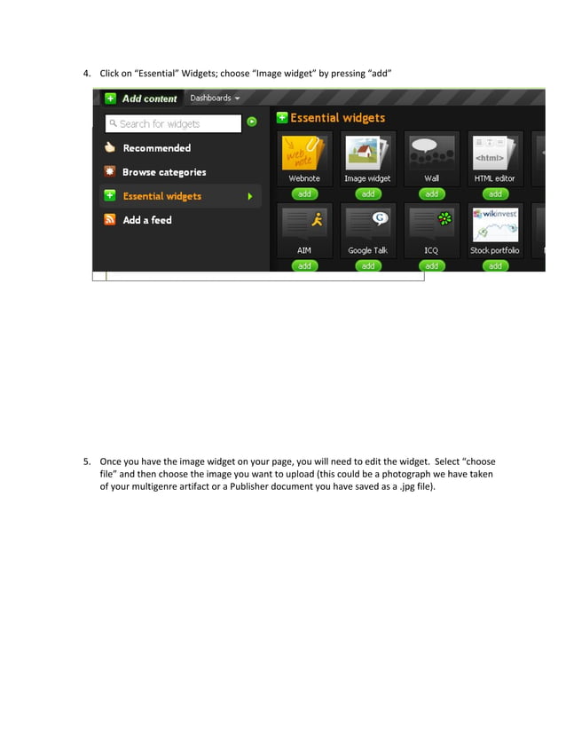 How to Insert a Saved Image in Netvibes | DOC