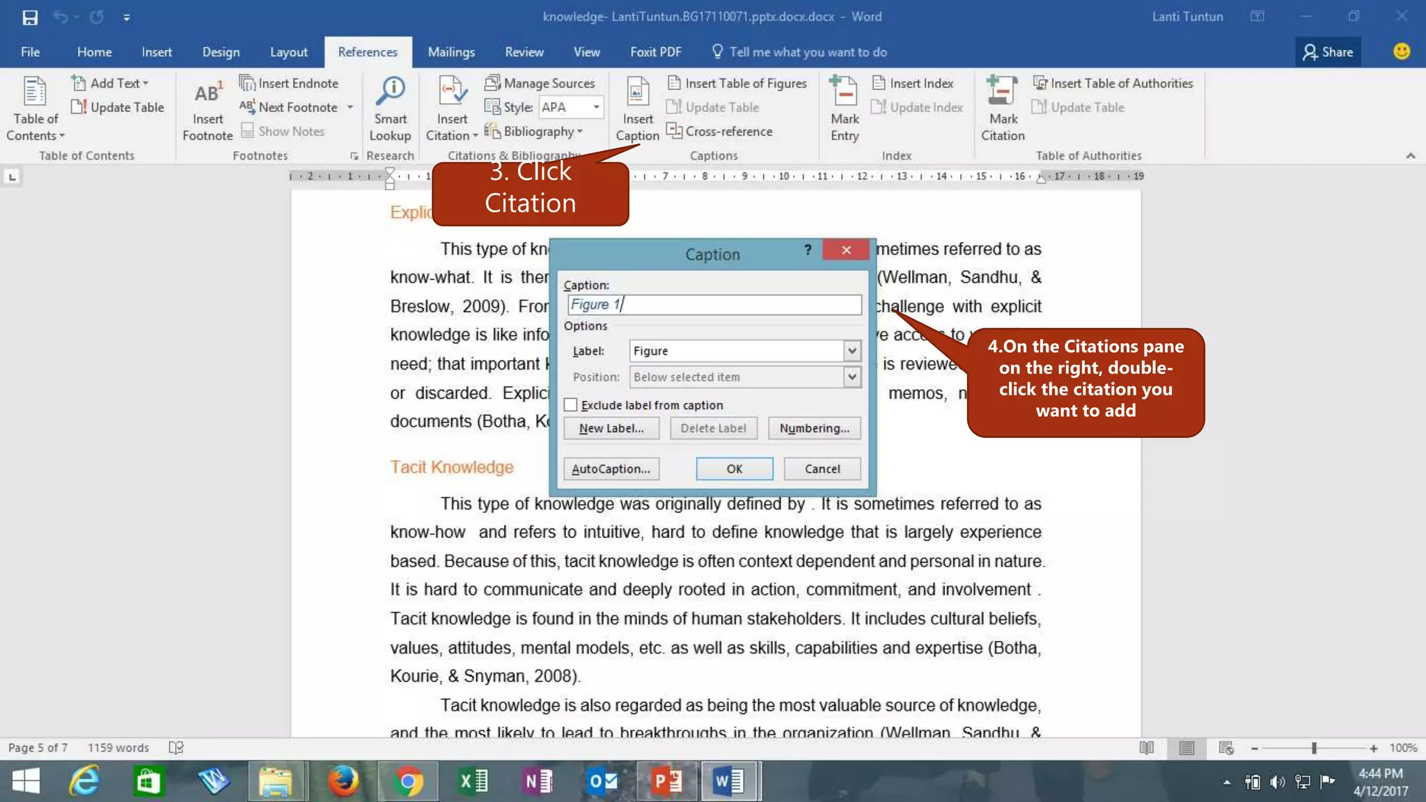 How to insert a source in word 2016 | PPTX | Computer Software and ...