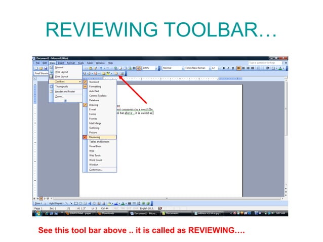 How To Insert Comments In A Word Document | PPT | Technology & Computing