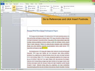 How to insert footnote in ms word | PPT
