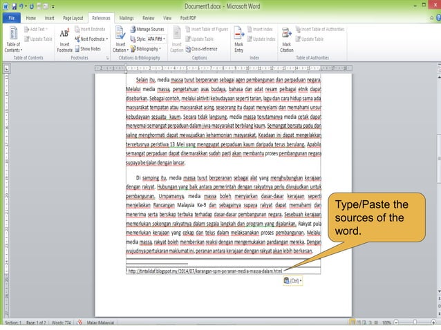 How to insert footnote in ms word | PPT
