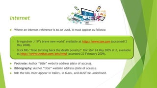 How to insert footnotes and bibliography | PPTX