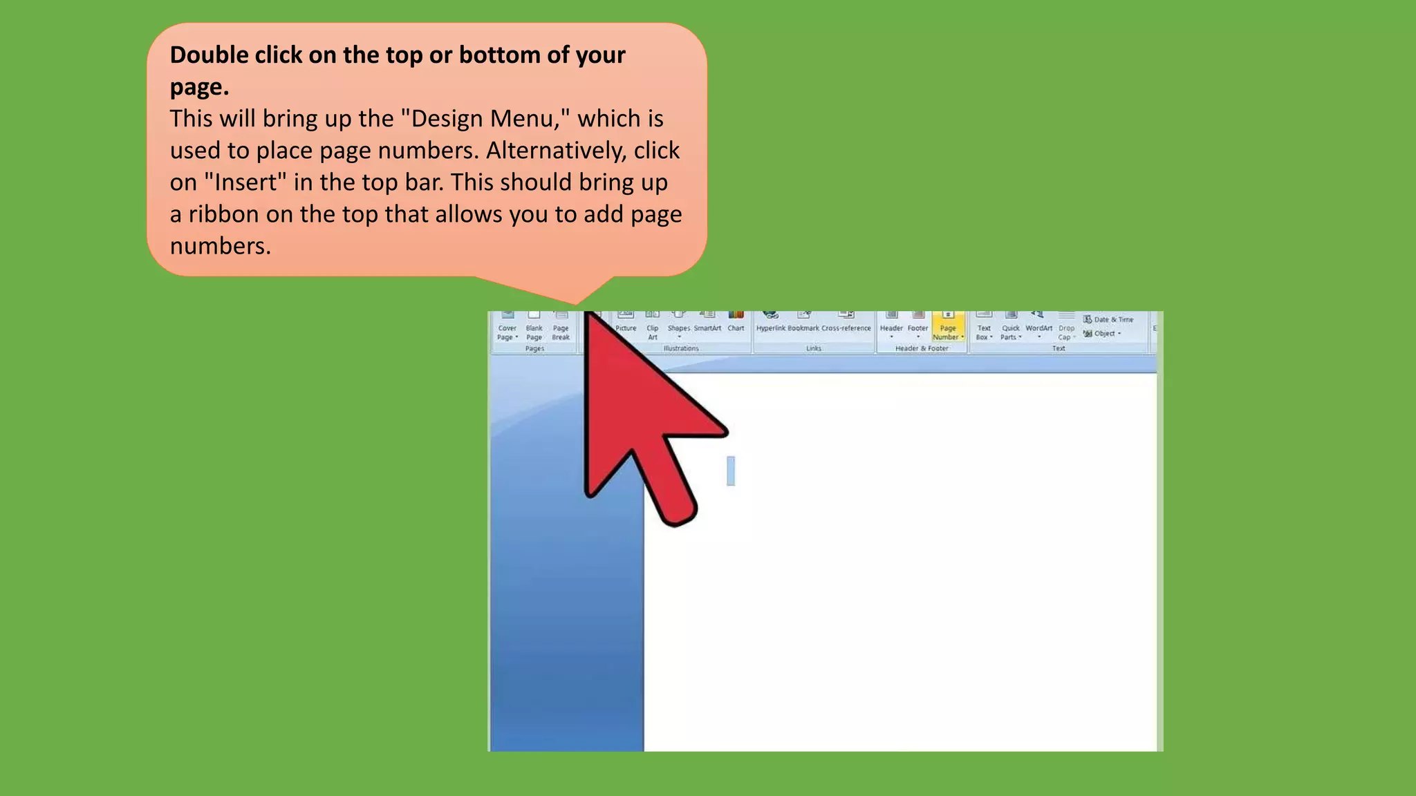 How to insert page number in word | PPTX