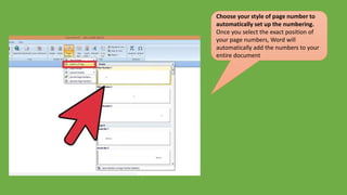 How to insert page number in word | PPTX