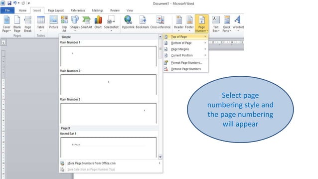How to insert page number in word | PPT