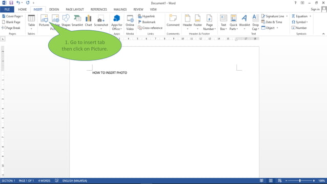 How to insert photo in microsoft word 2013 | PPT