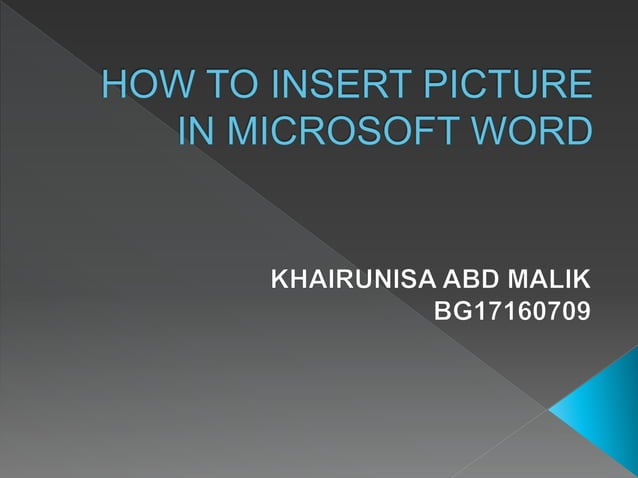 How to Insert Picture | PPT